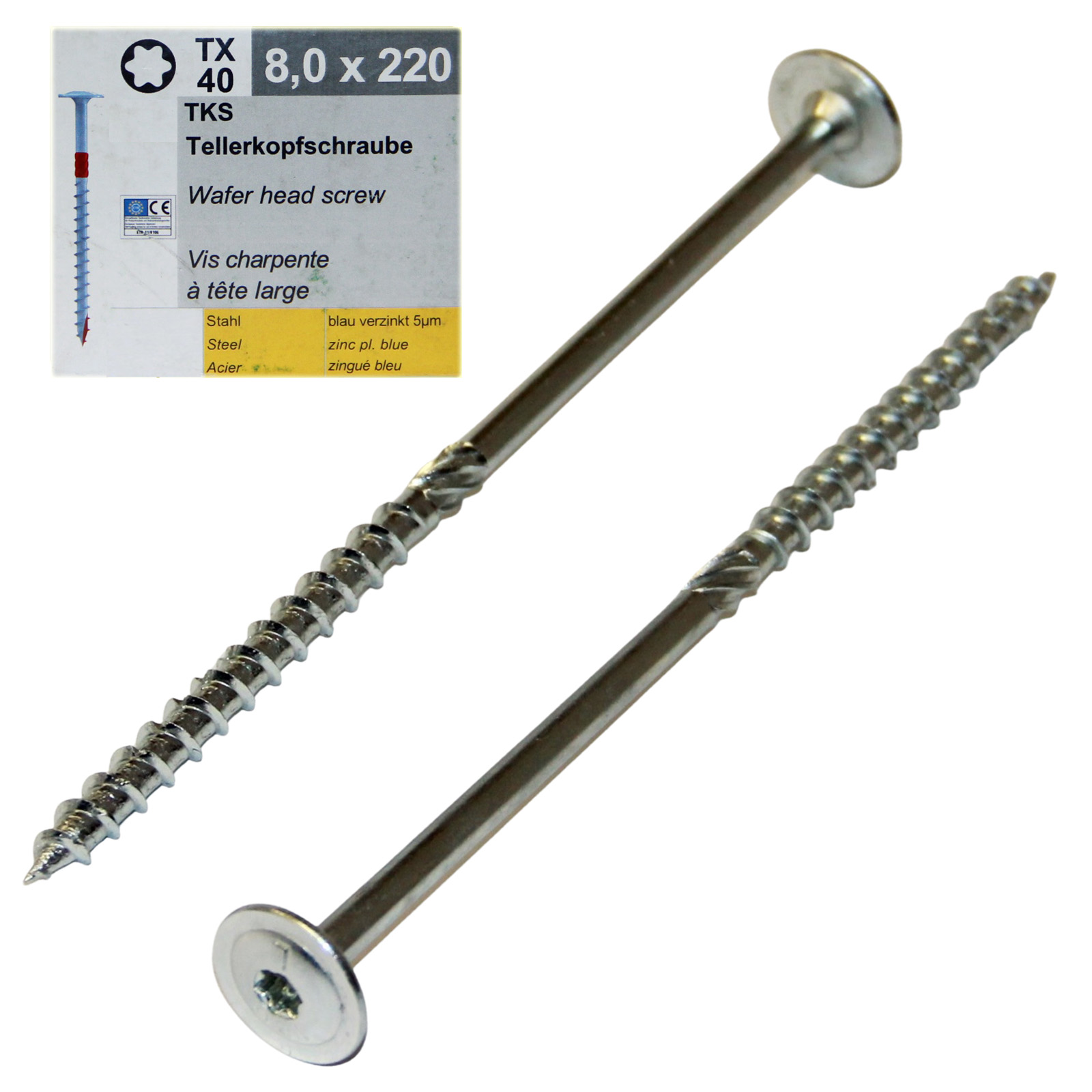 Tellerkopfschrauben 8 X 220